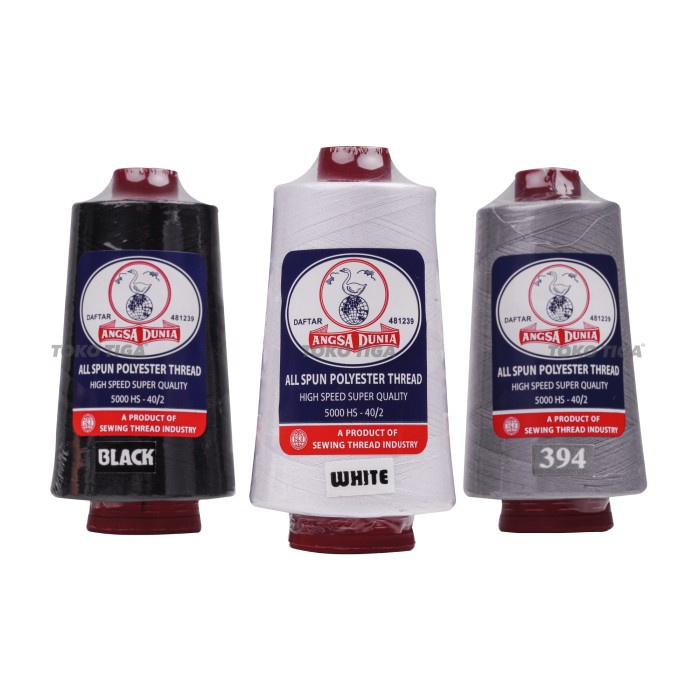 Jual Benang Jahit Polyester 5000 Yard / 4572 Meter 40/2 Merek ANGSA ...
