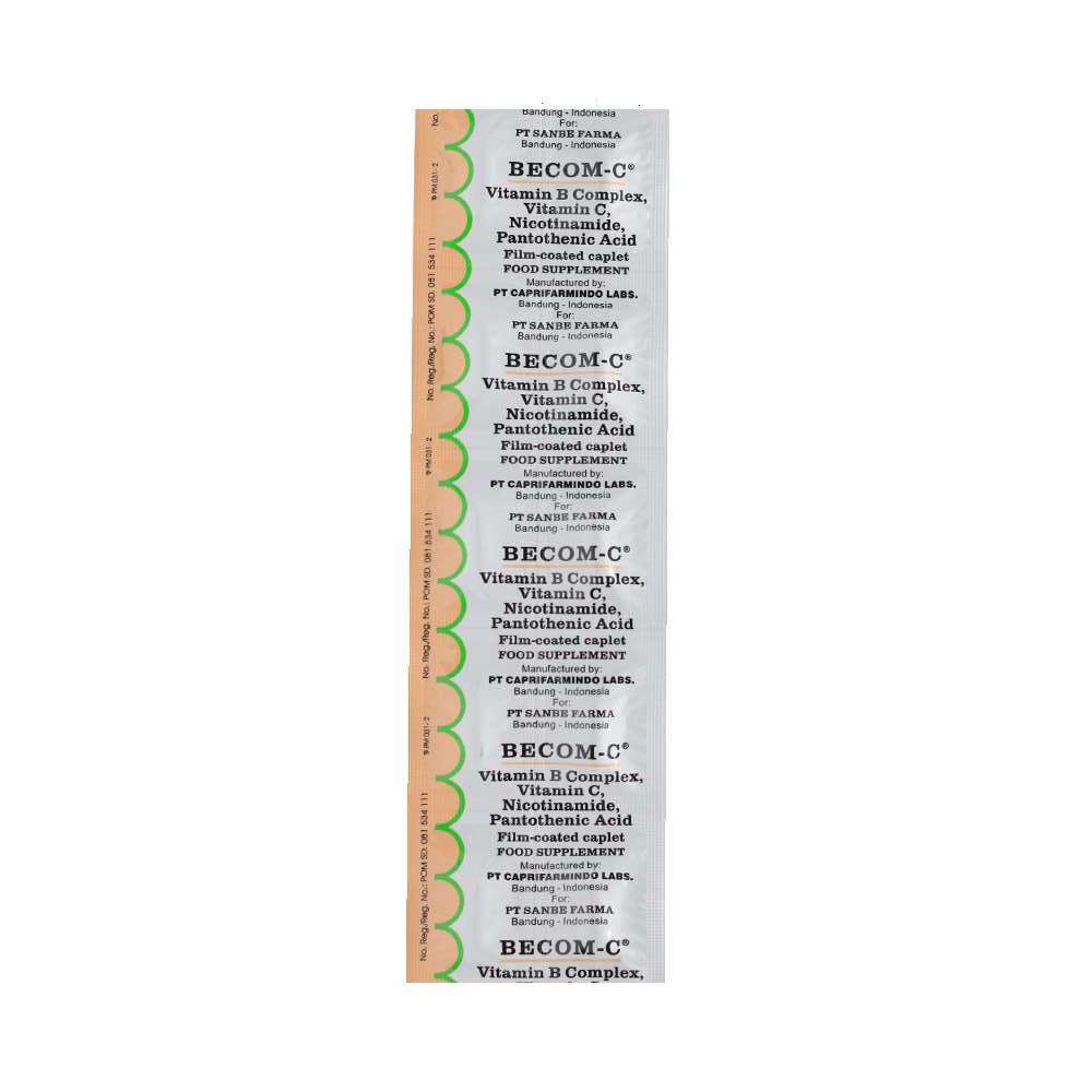 Jual BECOM-C ISI 10 KAPLET - MULTIVITAMIN ASM*... | Shopee Indonesia