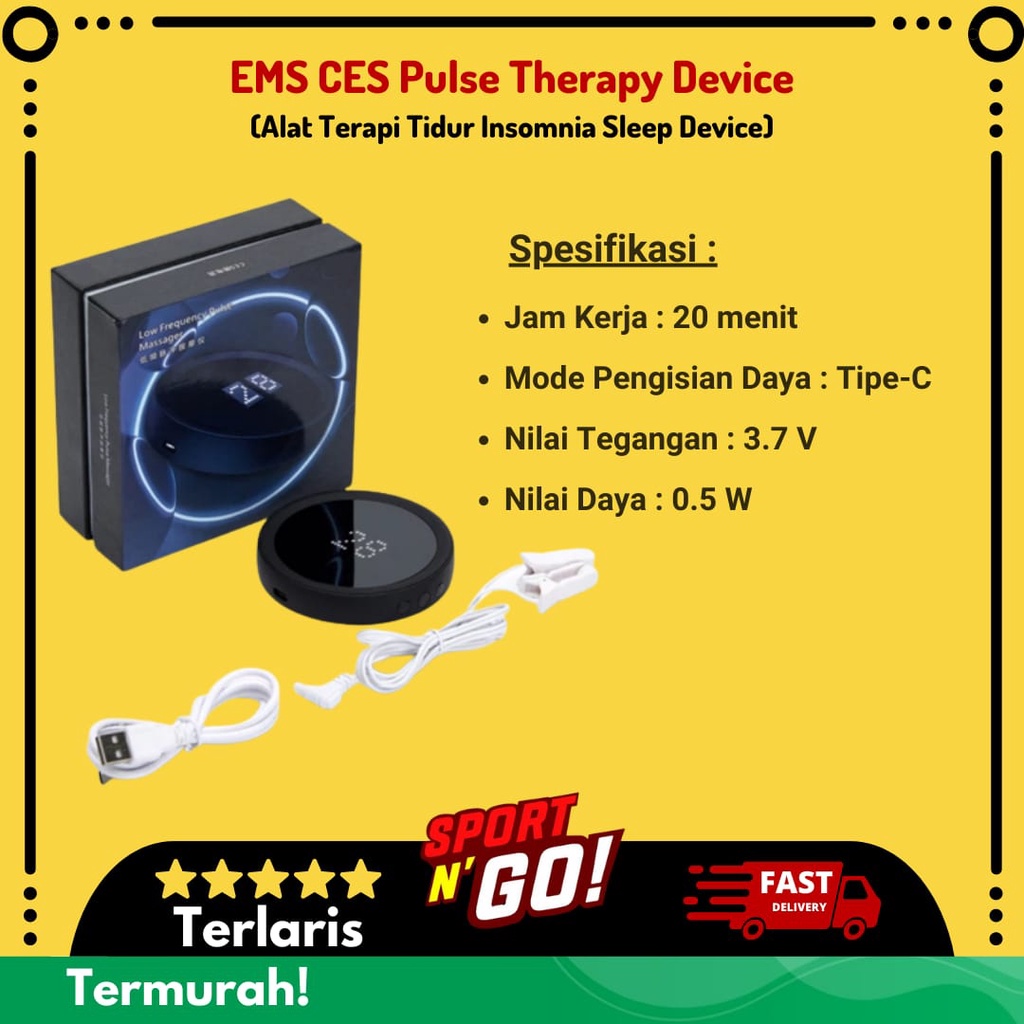 Jual EMS CES Pulse Therapy Device - Alat Bantu Terapi Tidur Insomnia ...