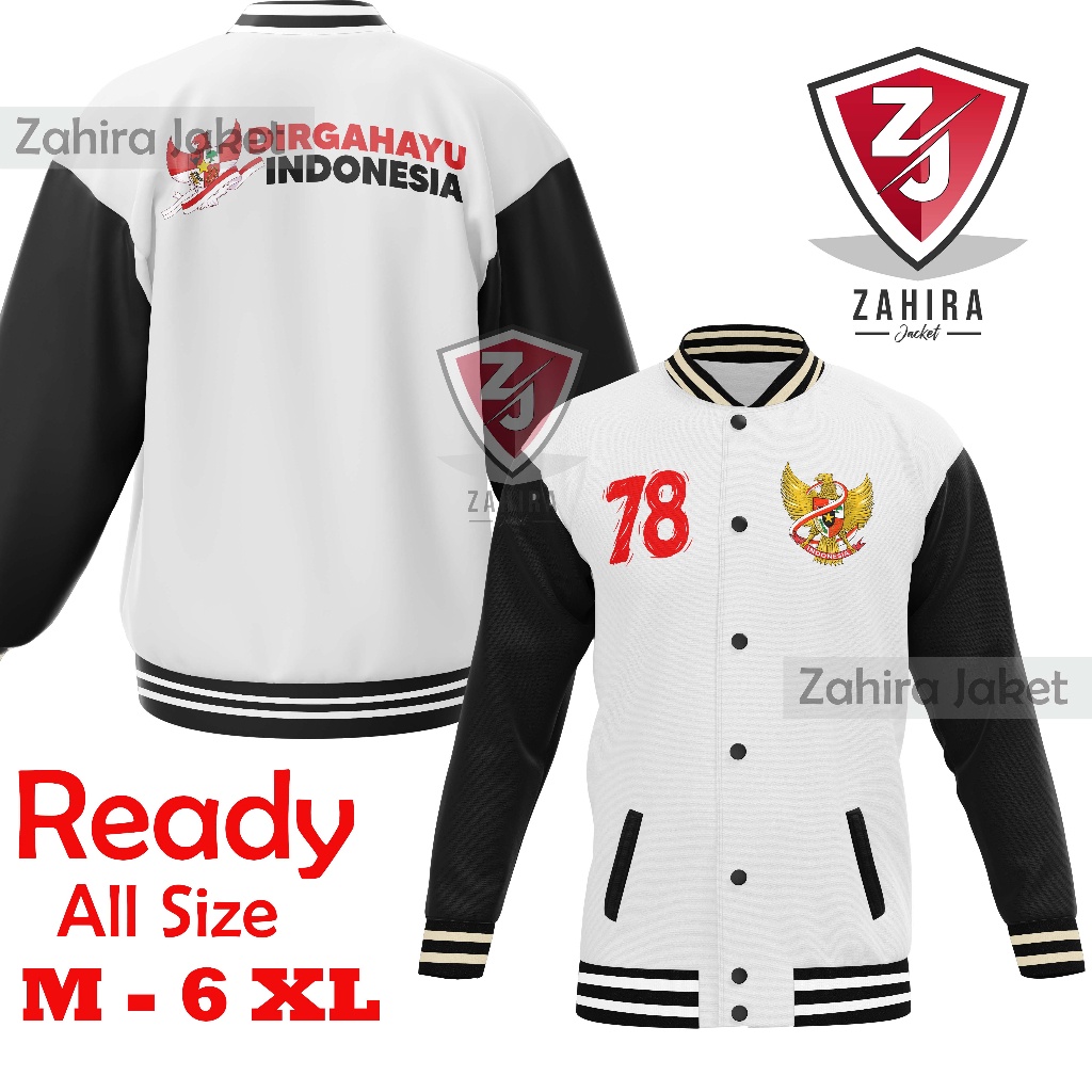 Jual Jaket Varsity Baseball Spesial HUT Kemerdekaan RI Ke 78 Model ...