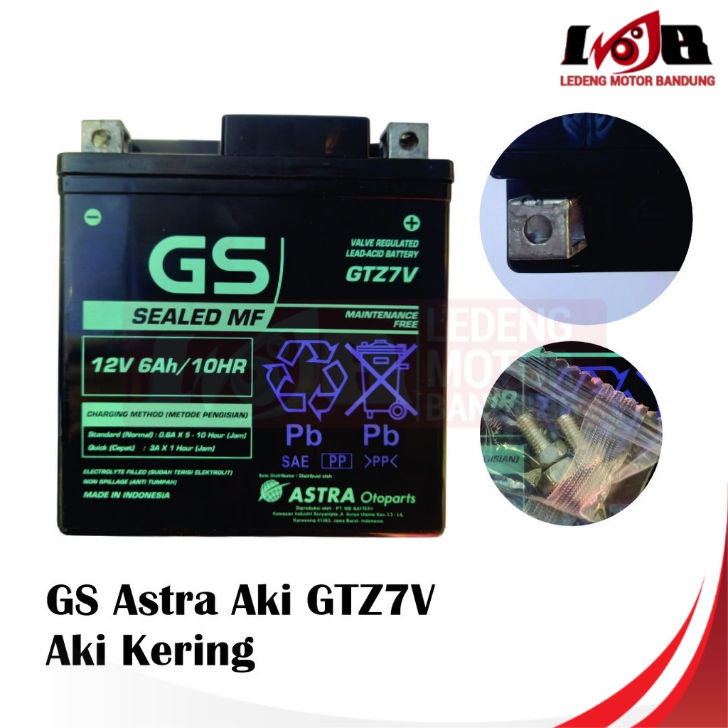 Jual GS Astra GTZ7V Aki Kering Maintenance Free Aerox Lexy Nmax Accu MF ...