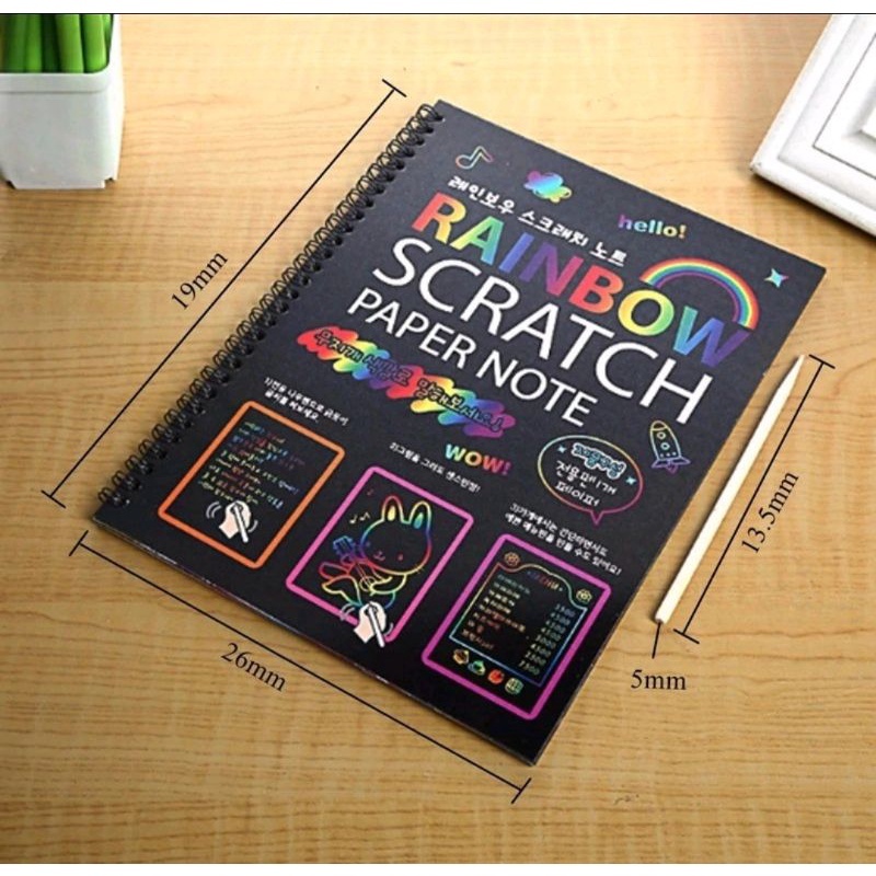 Jual WMP - Scratch Paper Note Book / Buku Ajaib / Kertas Pelangi Ukuran ...