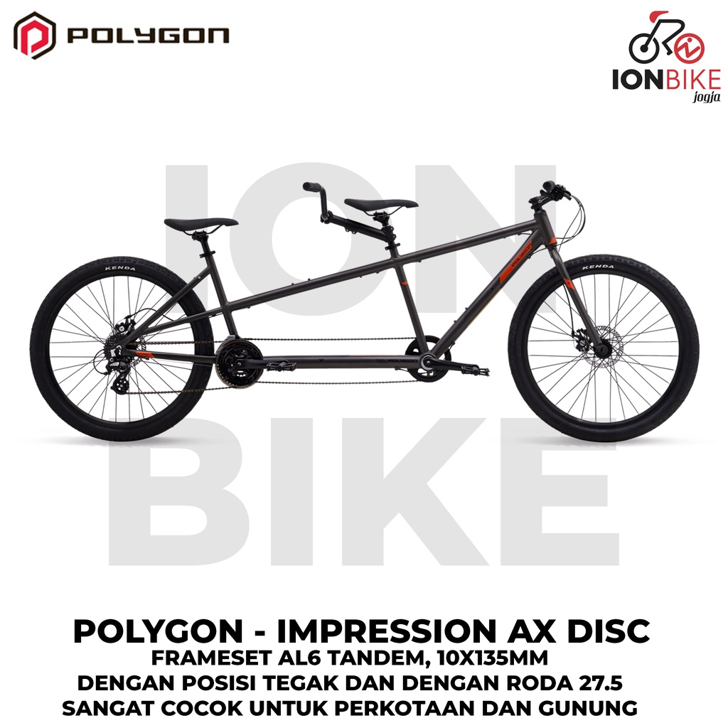 Jual Sepeda Tandem 27.5 Polygon Impression AX Terbaru Untuk 2 Orang ...