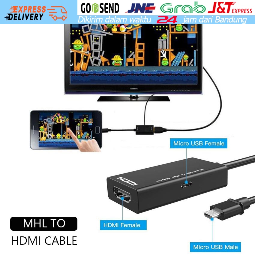 Jual Kabel HDMI HD Untuk Ponsel Android / Kabel Video Micro USB Ke HDMI ...
