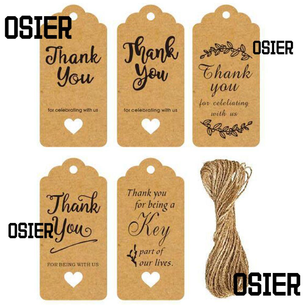 Jual Osier1 48PCS Tag Ucapan Terima Kasih DIY Paket Nikmat Festival ...