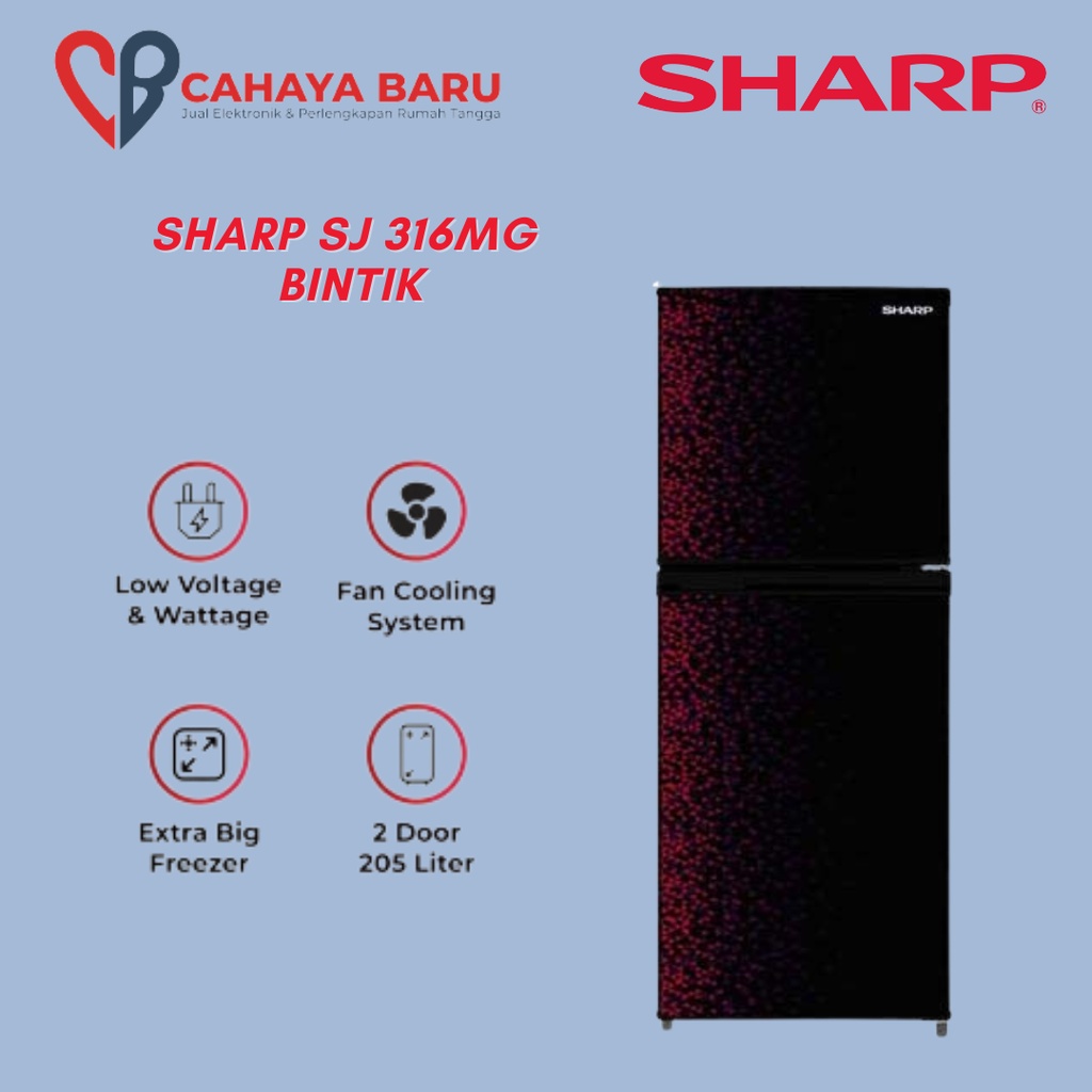 Jual KULKAS SHARP SJ 316MG BINTIK | Shopee Indonesia
