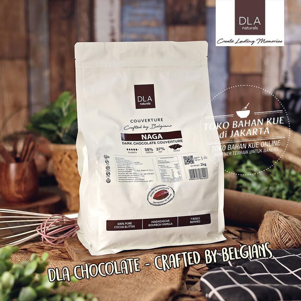 Jual DLA Naturals - Chocolate Couverture 58% NAGA 1kg Cokelat Coin ...