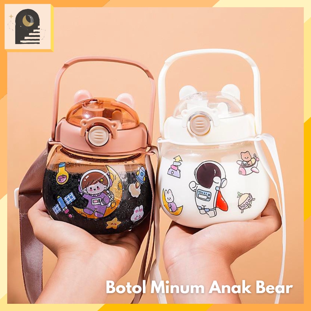 Jual Either.id - Botol Minum Tali Sedotan Bear / Botol Minum Anak 700 ...
