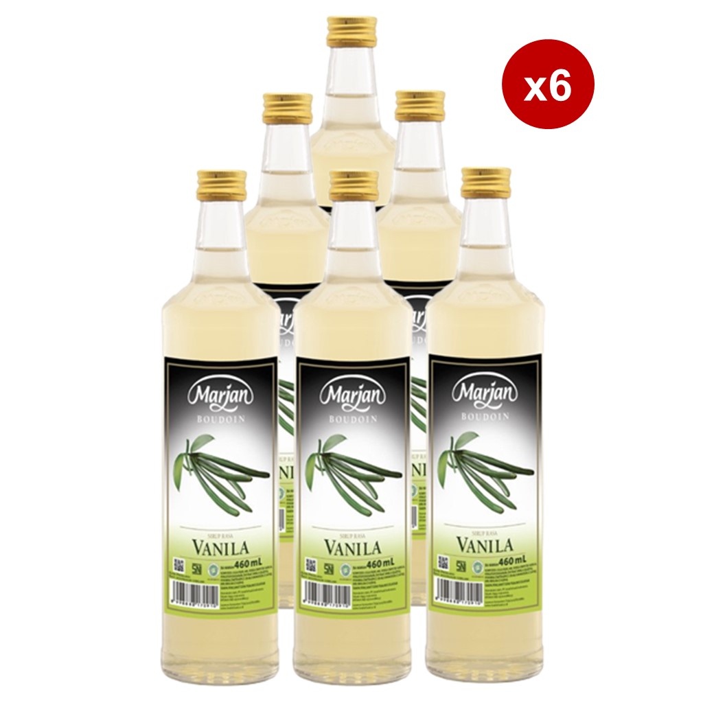 Jual Marjan Boudoin Syrup Vanilla 460ml x6 | Shopee Indonesia