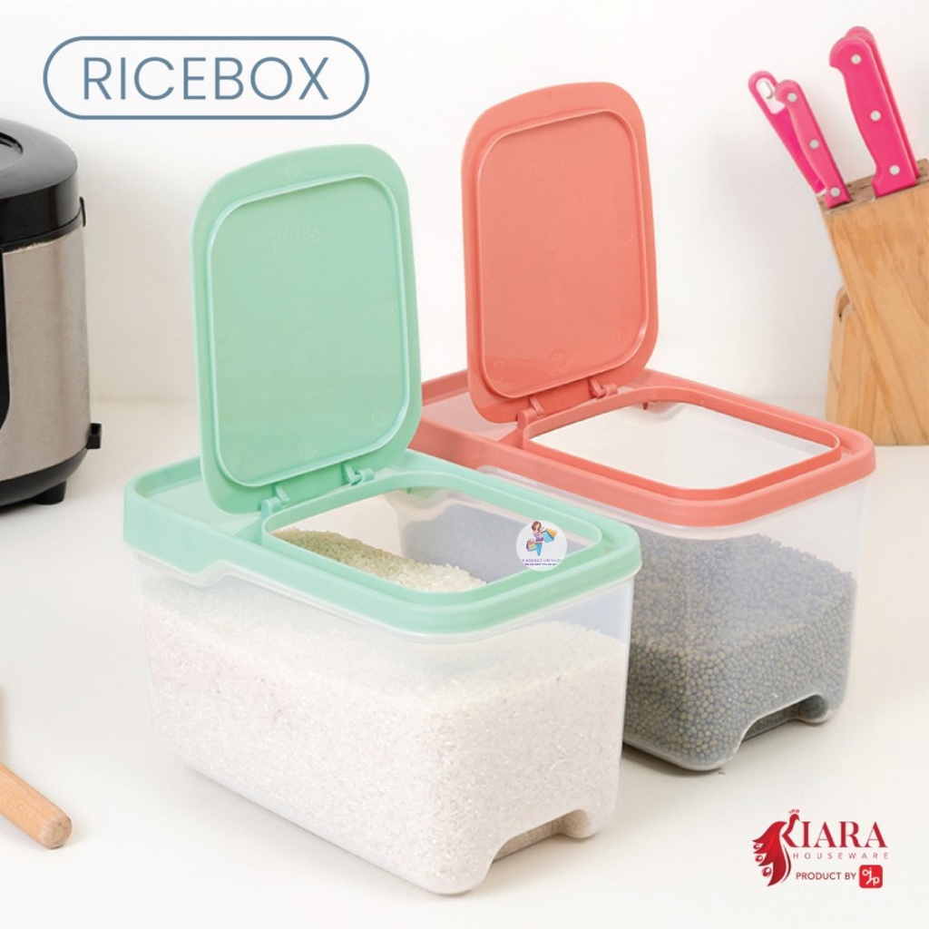 Jual Tempat Beras Rice Box Tempat Penyimpanan Makanan 5 KG Kiara ...