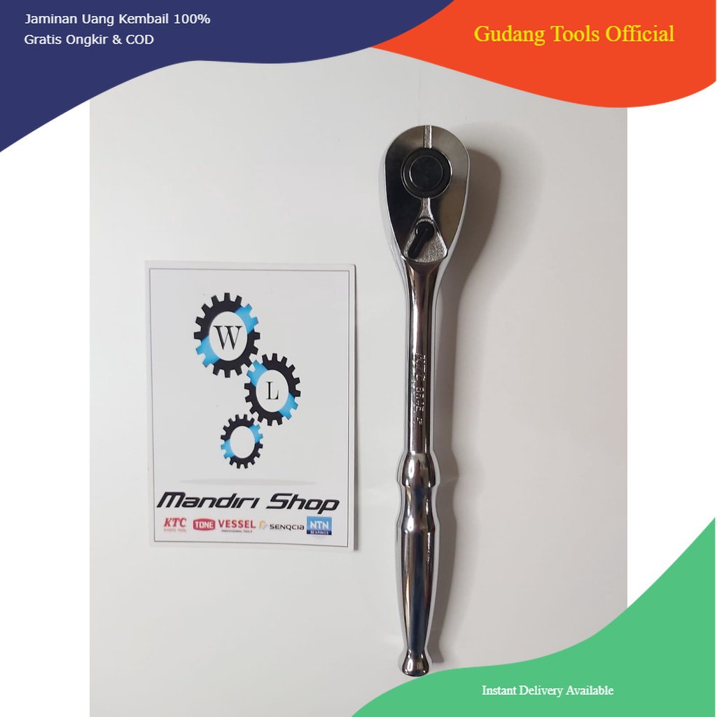 Jual RATCHET HANDLE KTC SQ 1/4 , 3/8 , 1/2 , DAN 3/4 ORIGINAL KTC KODE BR2E BR390 BR4E BR4F B6A ...