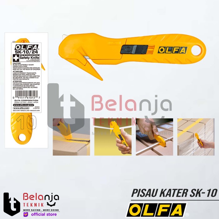 Jual Olfa Safety Cutter SK10 Pisau Kater Pemotong Potong Wrapping SK 10 | Shopee Indonesia