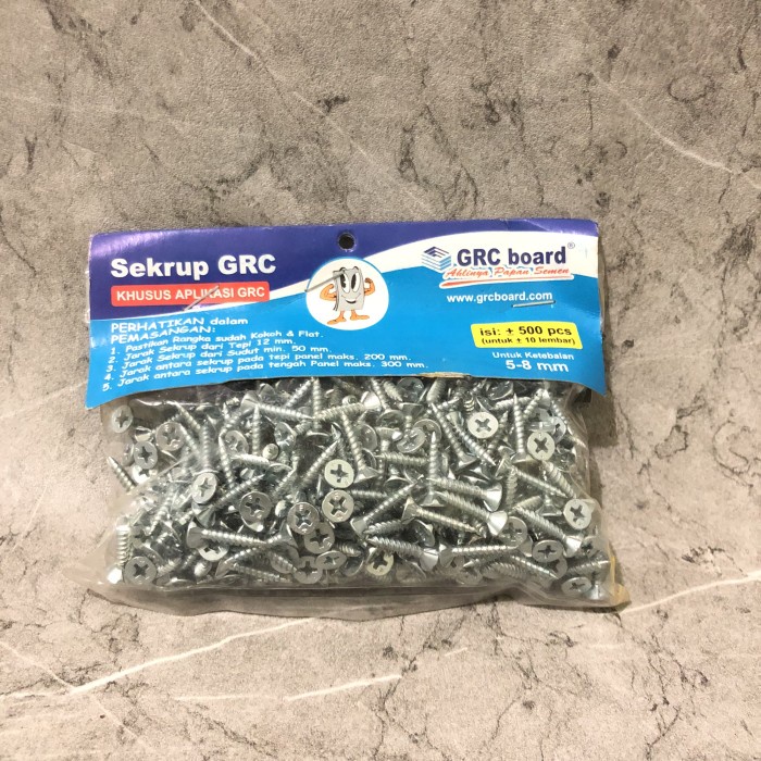 Jual Skrup / Sekrup Baut GRC / Kalsi Board 500 pcs Sirip Kuping Biru ...