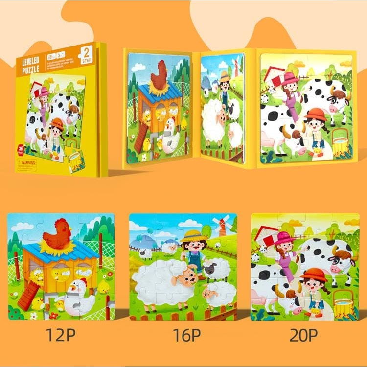 Jual GU Buku Puzzle Magnet 3 in 1 dengan 5 Step Variasi Leveled Puzzle ...