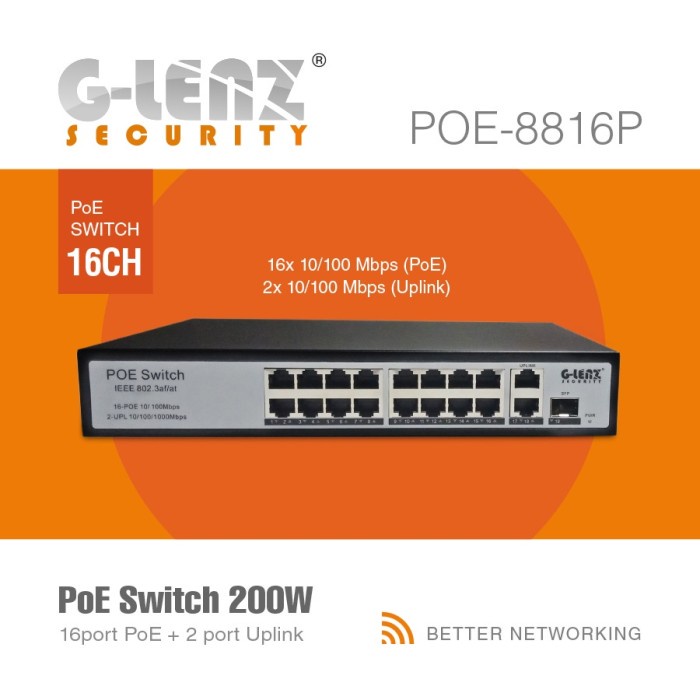 Jual CCTV POE SWITCH 16 PORT UNTUK CCTV IP CAMERA | Shopee Indonesia