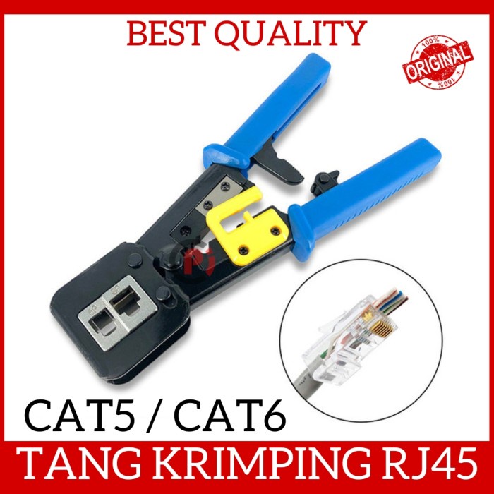 Jual Tang Krimping Crimping RJ45 RJ11 UTP Kabel LAN Cat6 Cat5 Anti ...