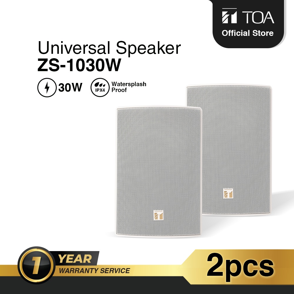 Jual TOA Bundling 2 PCS ZS-1030 White Universal Speaker 30 W | Shopee Indonesia