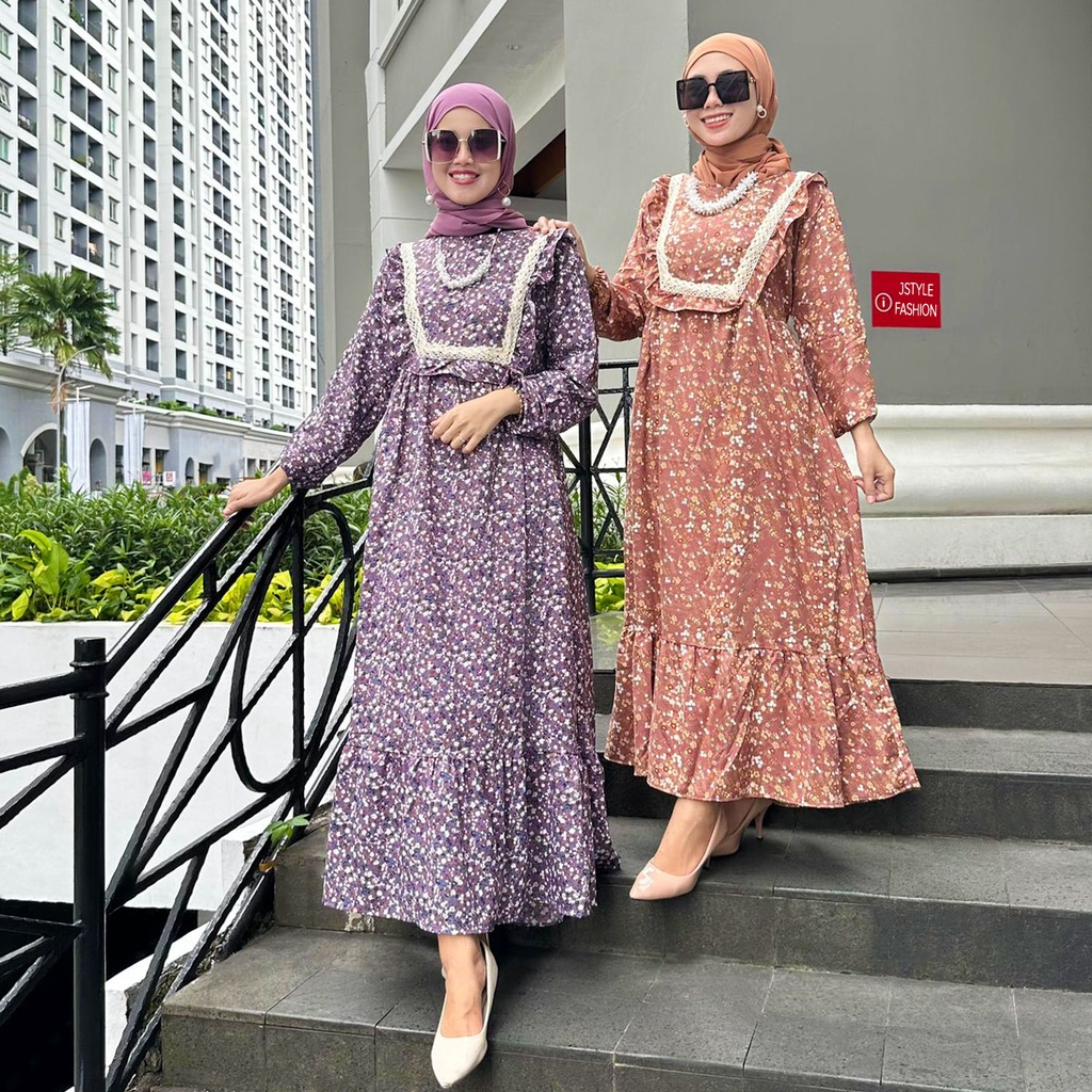 Jual Gamis Shakila Bunga Busui Friendly Kondangan Tali Pinggang PACIPA ...