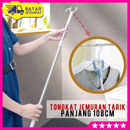 Jual Tongkat Jemuran Pengait Pakaian Hanger Tarik Panjang Pendek ...