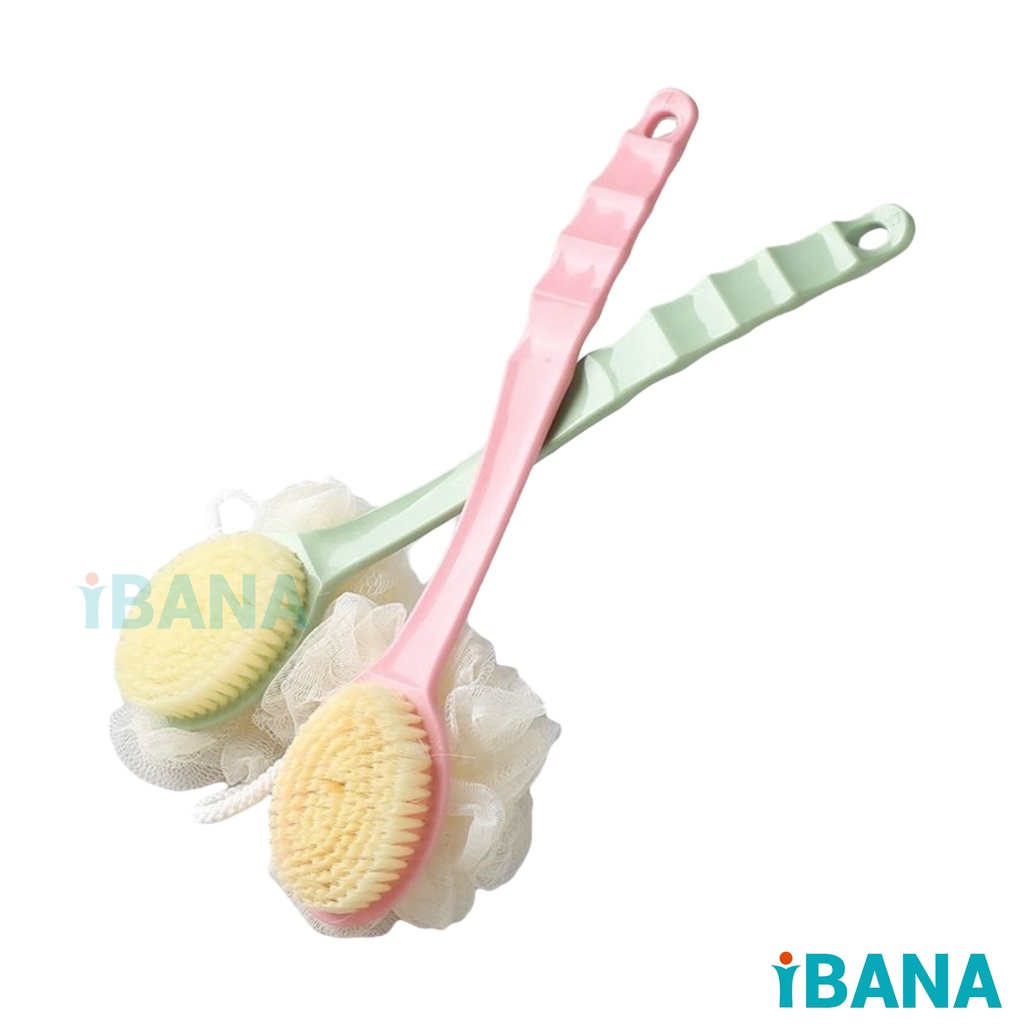 Jual IBANA S01 SHOWER PUFF + SIKAT GOSOK PUNGGUNG GAGANG PANJANG 2 SISI ...