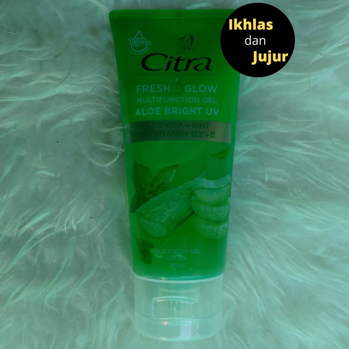 Jual Citra Fresh Glow Multifunction Gel Aloe Vera 180 ml Face & Body ...