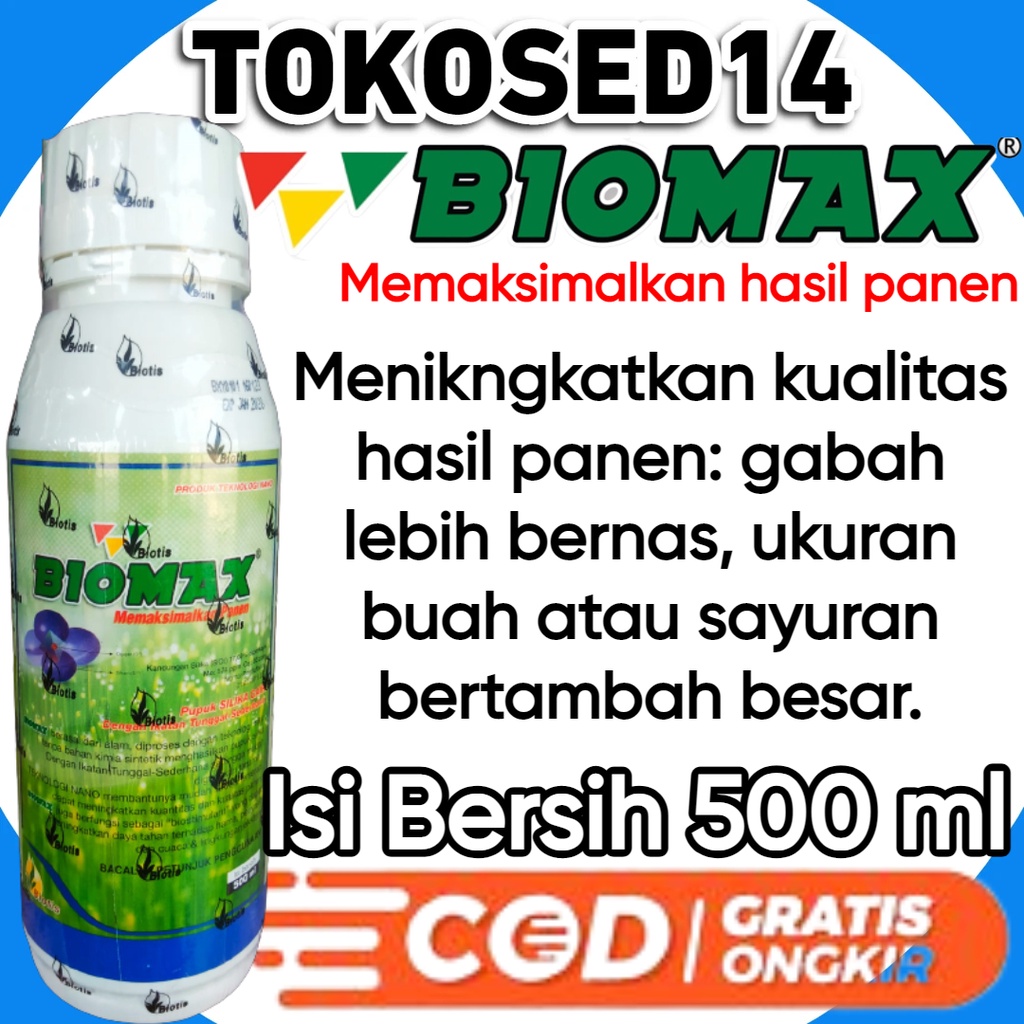 Jual BIOMAX KEMASAN 500 ML MEMAKSIMALKAN PANEN .biomak biotis tokosed14 ...