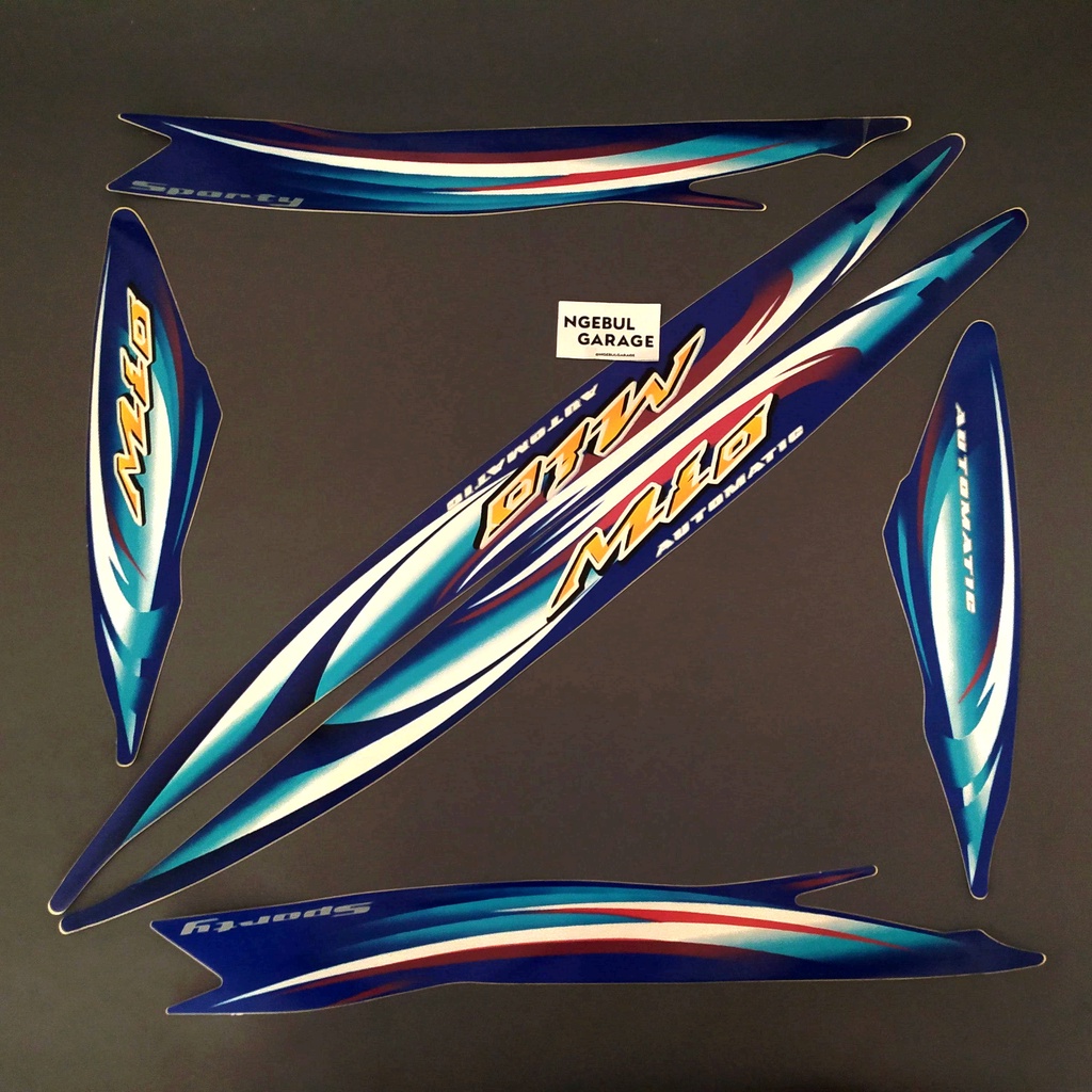 Jual Stiker Mio Sporty 2007 Striping YAMAHA IMI BIRU KUNING MERAH ...