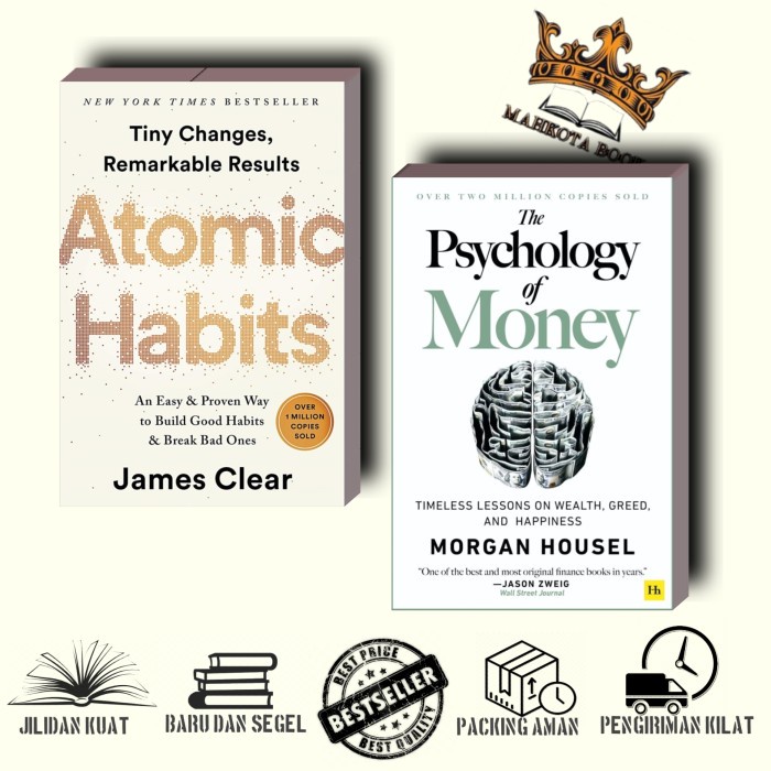 Jual Buku Paket Atomic Habits And Psychology Of Money English