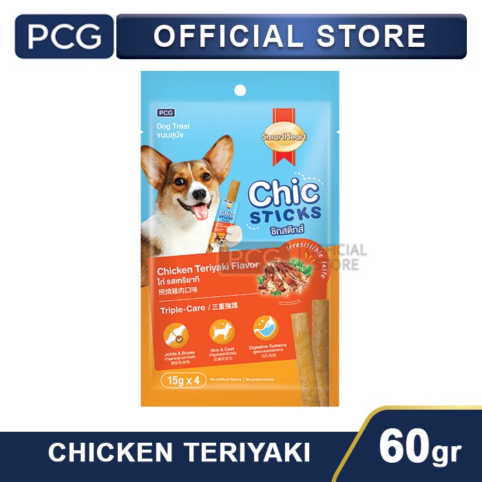 Jual SmartHeart Snack Anjing Chic Stick Dog Treats Chicken Teriyaki ...