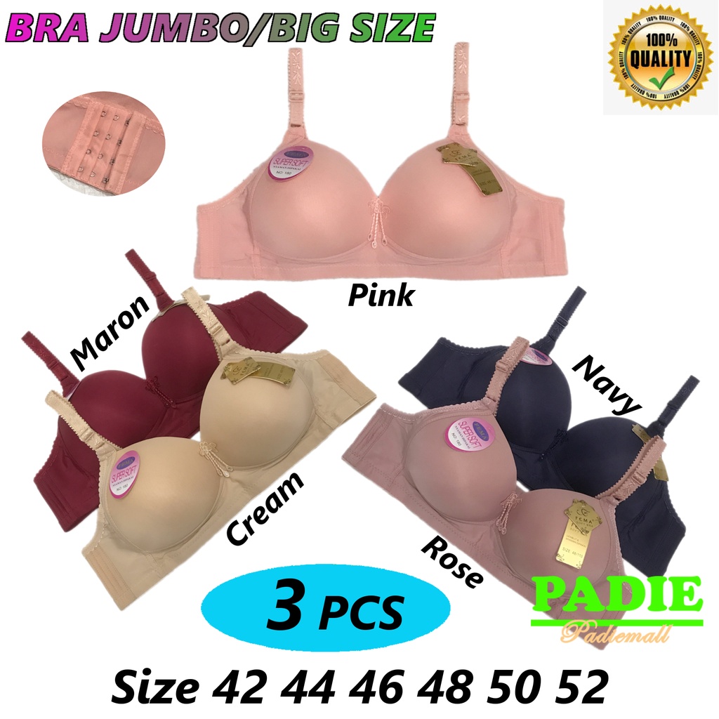 Jual 3 PCS BH / Bra Wanita Cewek JUMBO/BIG SIZE FEMA 180/338 Cup Besar ...