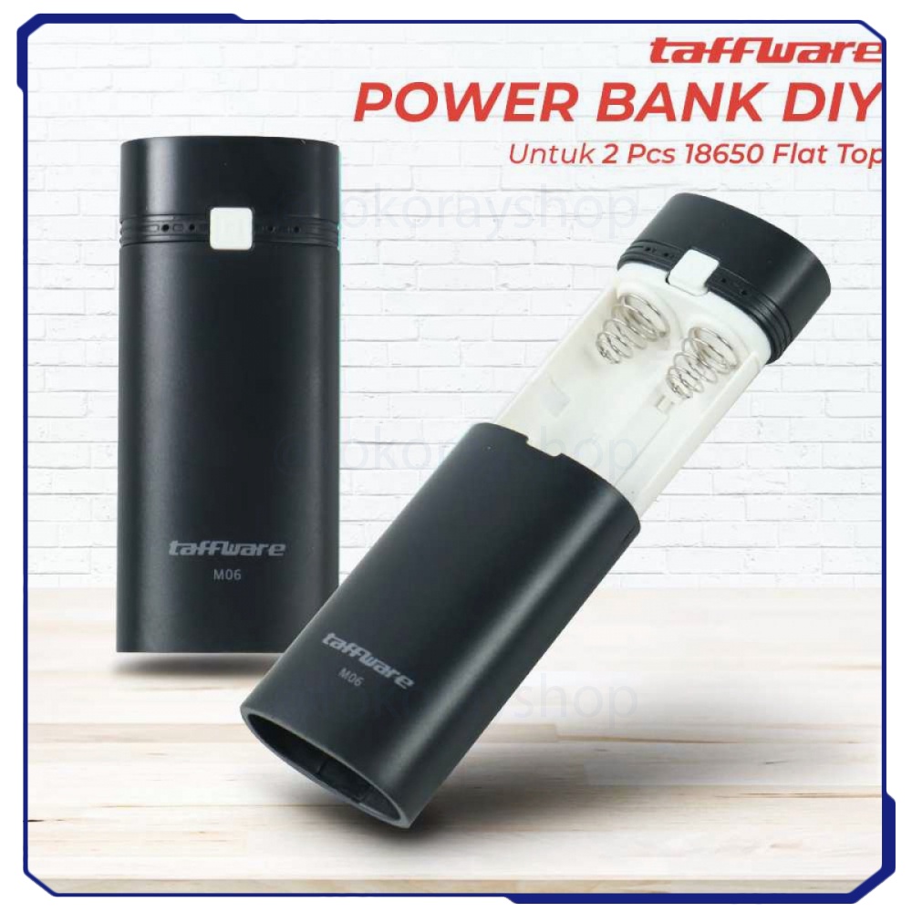 Jual Taffware Case Power Bank DIY Untuk 2 PCS 18650 - M06 | Shopee ...