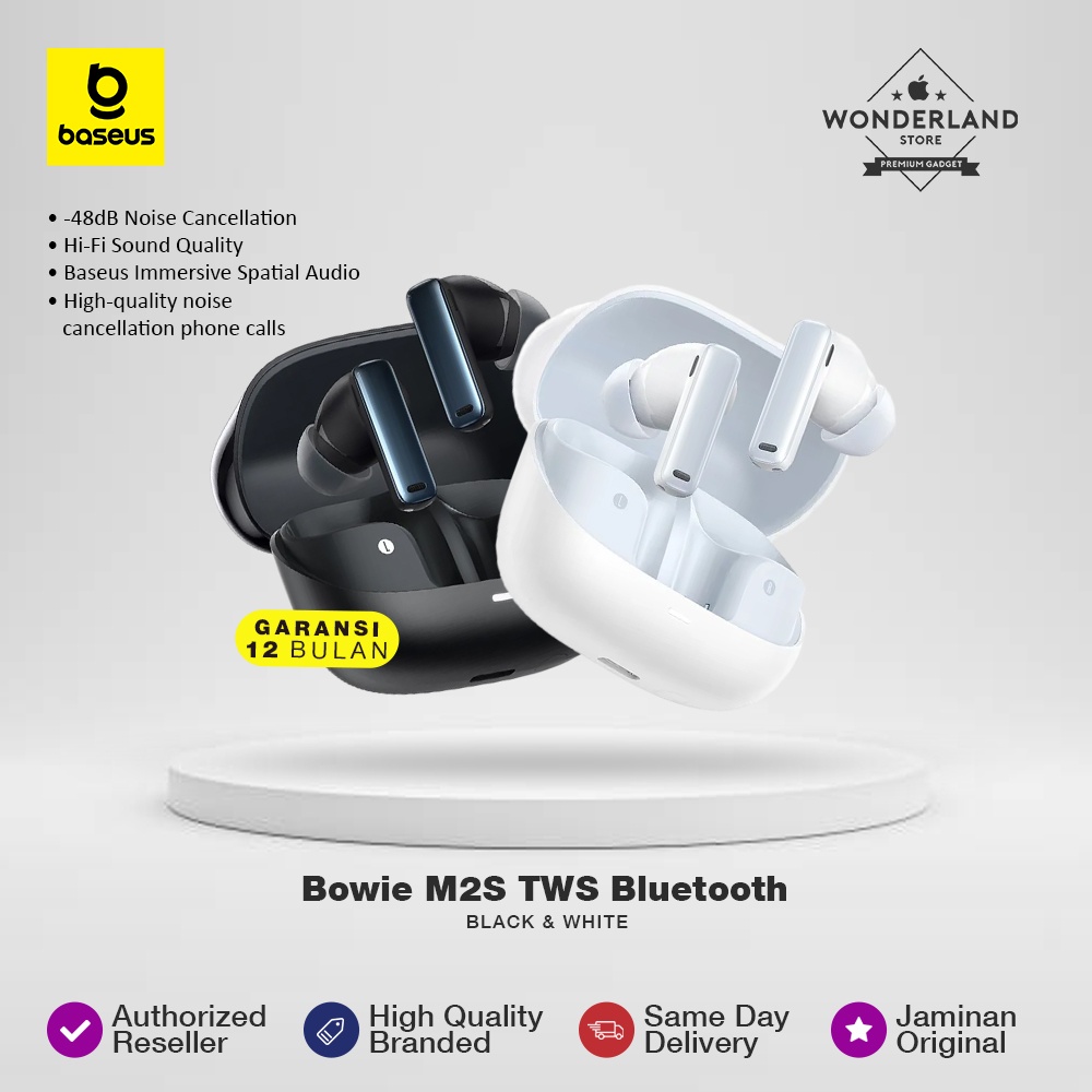 Jual Baseus Bowie M2S TWS Bluetooth ANC ENC Dual Channel Low Latency | Shopee Indonesia