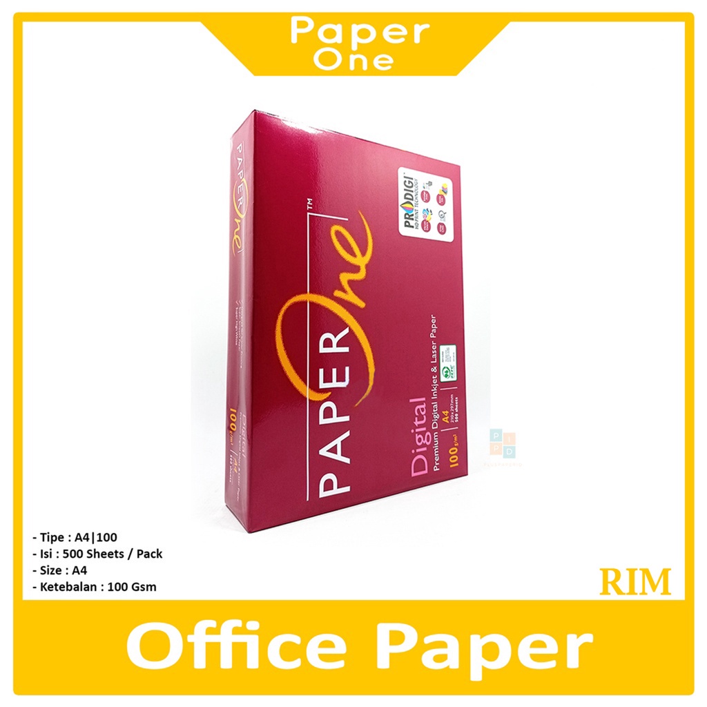 Jual PAPER ONE - Kertas Fotocopy A4 100 Gram - Rim | Shopee Indonesia