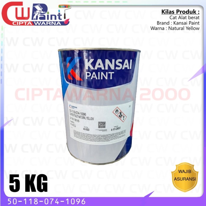 Jual cat super ftalit KANSAI PAINT natural yellow 5 kg cat alat berat ...