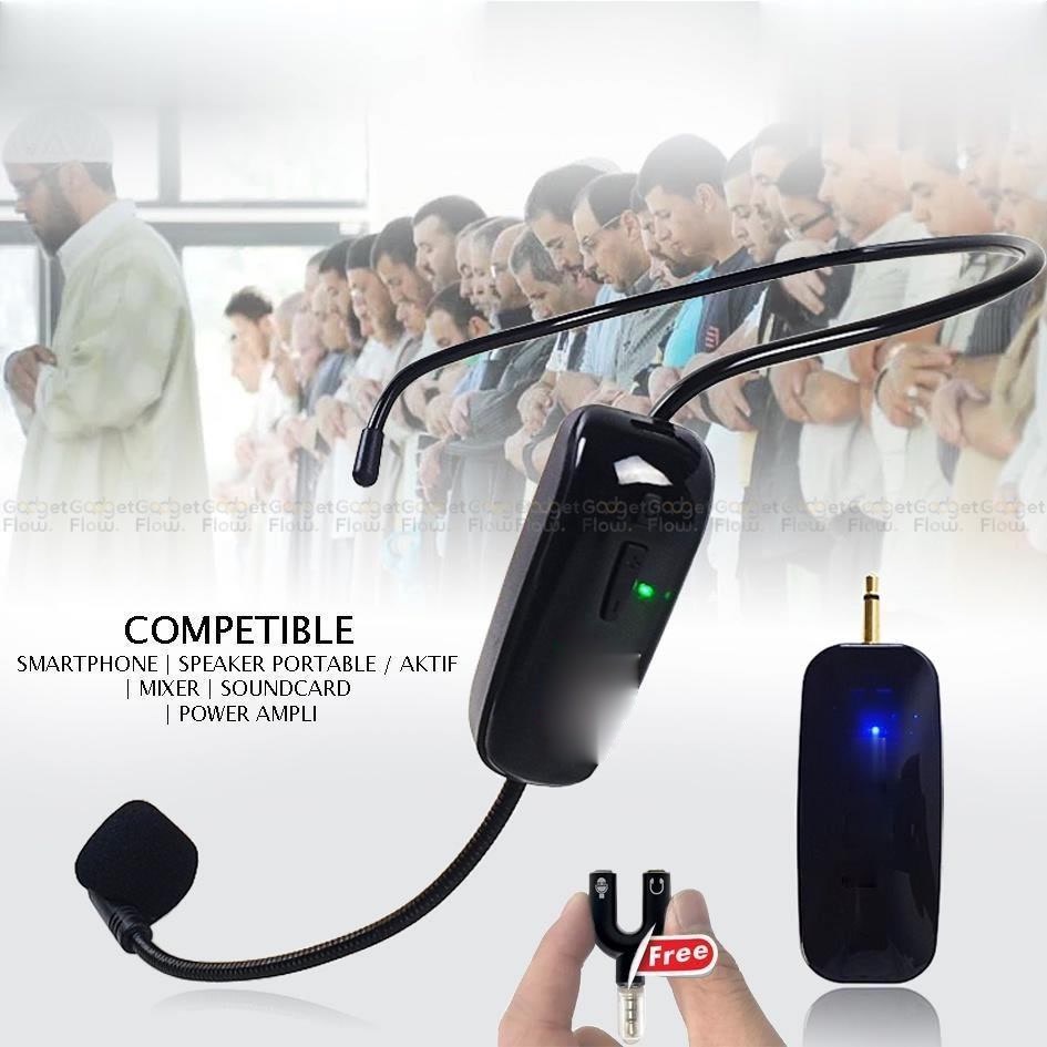 Jual Mikrofon Mic Clip On Wireless 2.4G Presentasi Tur Imam Masjid Musholla | Shopee Indonesia
