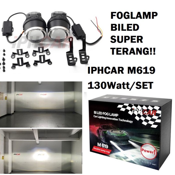 Jual Lampu Foglamp Biled Projector IPHCAR M619 Blue lens bi led proji ...