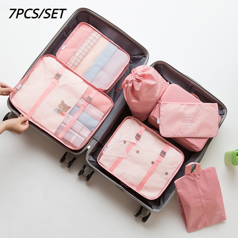 Jual 9 Bag in 1 Travel Bag Set /9PCS Travel Luggage Organizer Packing ...