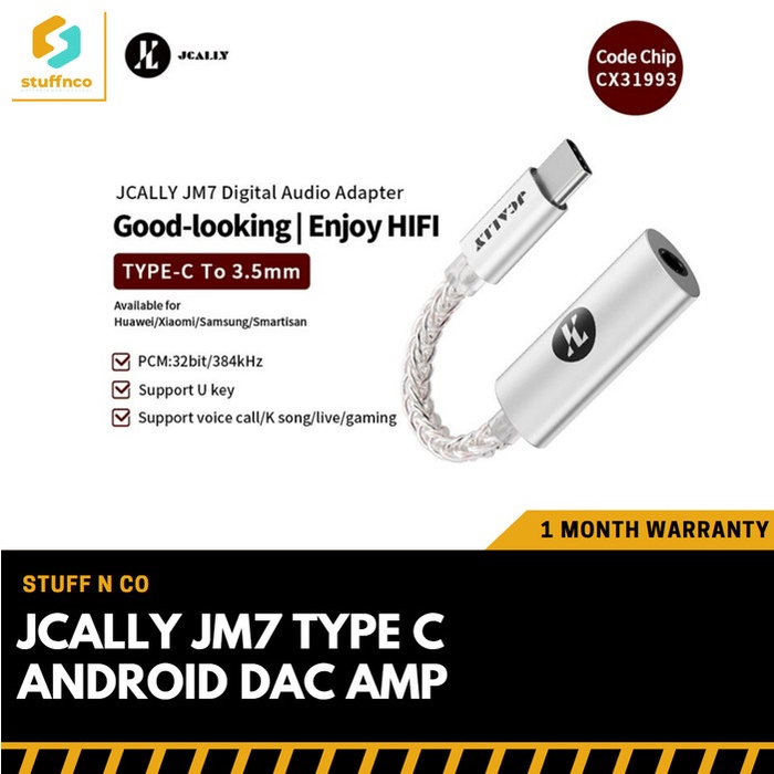 Jual JCALLY JM7 CX31993 DAC Dongle Type C ASMR 3.5mm Hi res CXPro | Shopee Indonesia