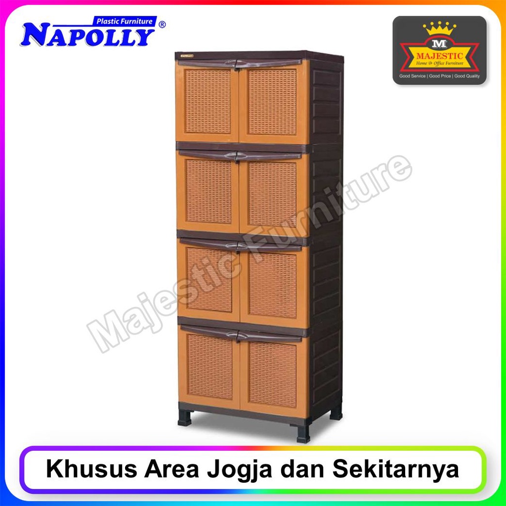 Jual Lemari Plastik Napolly Susun 4 - Cabro XU 48 - Jogja | Shopee ...
