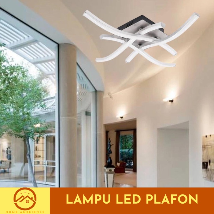 Jual Lampu Hias Atap Plafon LED Minimalis Modern Elegan Fork 24 Watt ...
