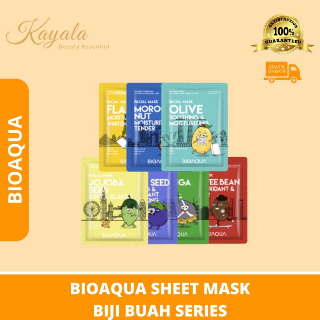 Jual BIOAQUA SHEET MASK BIJI BUAH SERIES 25 ML | Shopee Indonesia