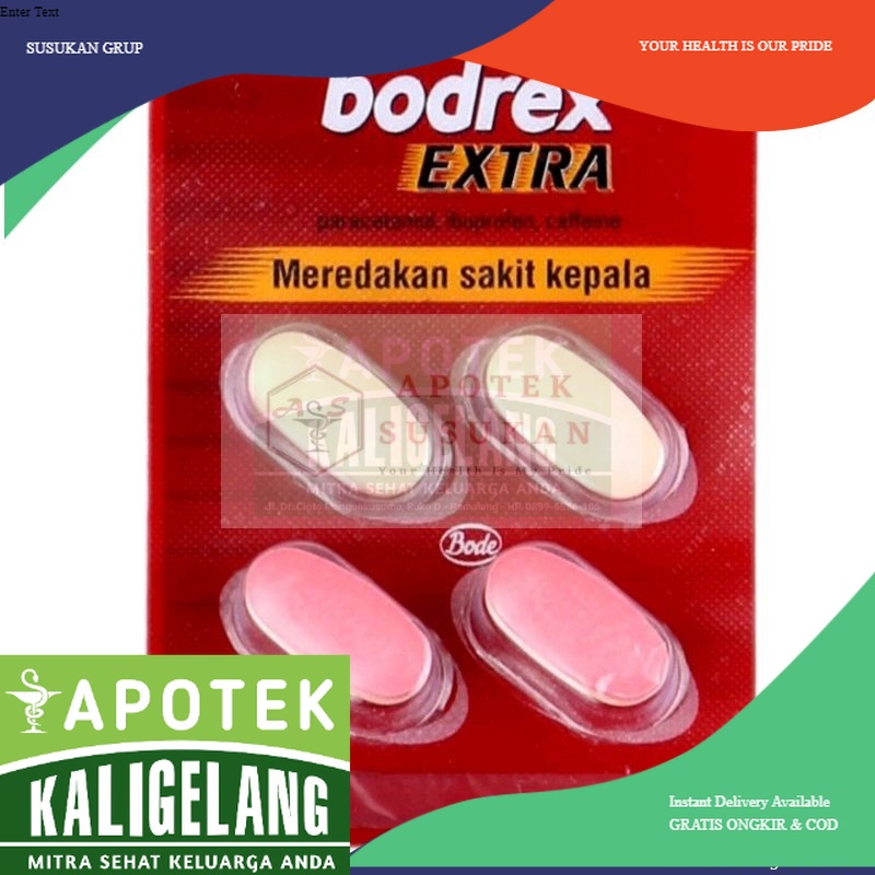 Jual Bodrex Extra Strip isi 4 Tablet Meredakan Sakit Kepala | Shopee ...