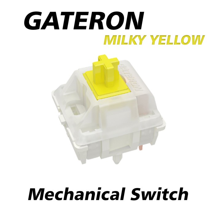 Jual GATERON SWITCH MILKY YELLOW MECHANICAL KEYBOARD 5PIN / 5 PIN ...