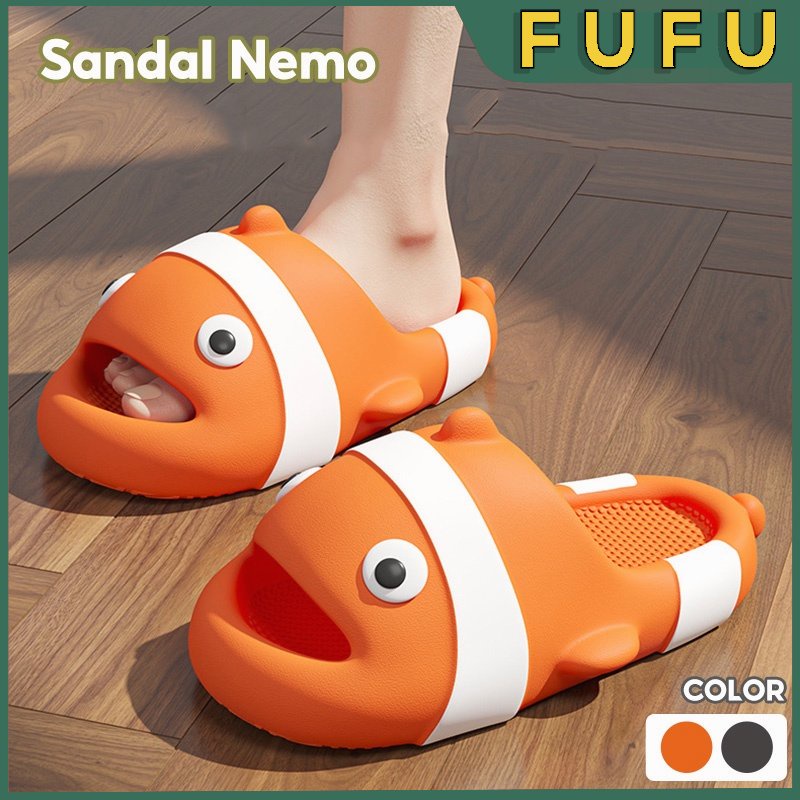 Jual FUFU Sandal karakter / sandal nemo / sandal ikan / sandal rumah ...