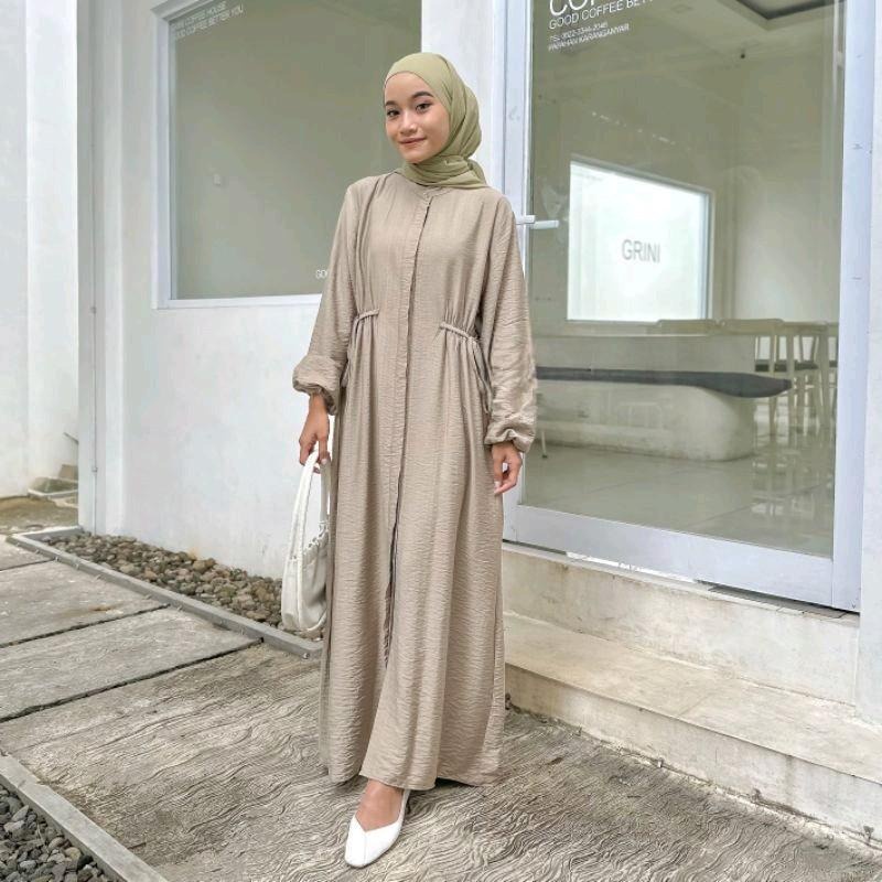 Jual GAMIS HAZELL POLO LINEN PREMIUM TALI PINGGANG | Shopee Indonesia