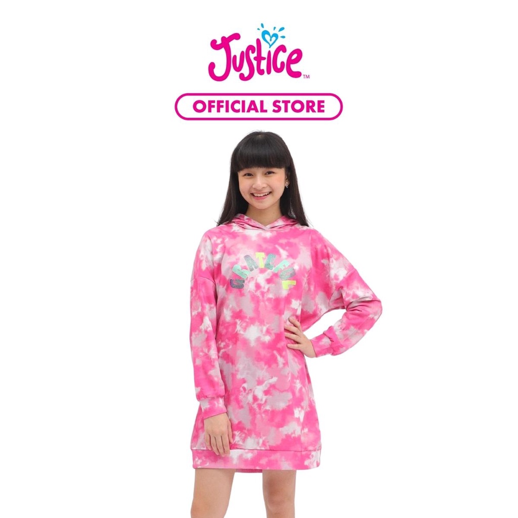 Jual Justice Girls Hoodie Dress - Terusan Anak Perempuan (Pink ...