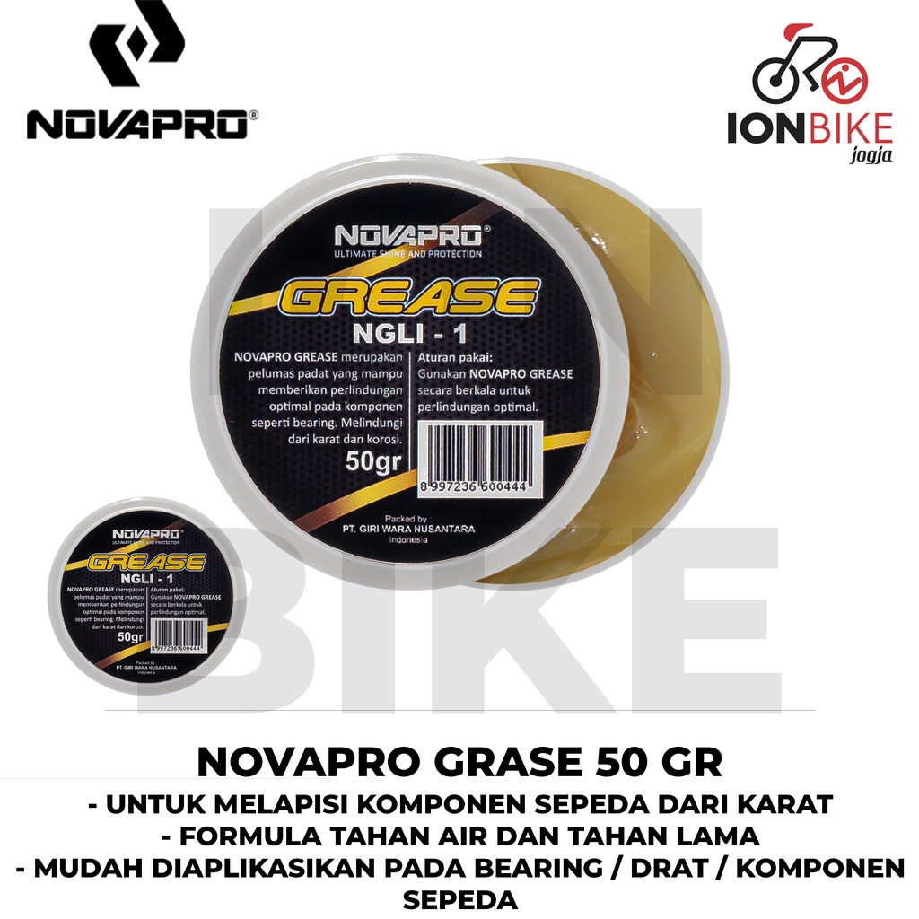 Jual Novapro Grease Paslin Gemuk Premium Tahan Air Pelumas Sepeda Nova ...