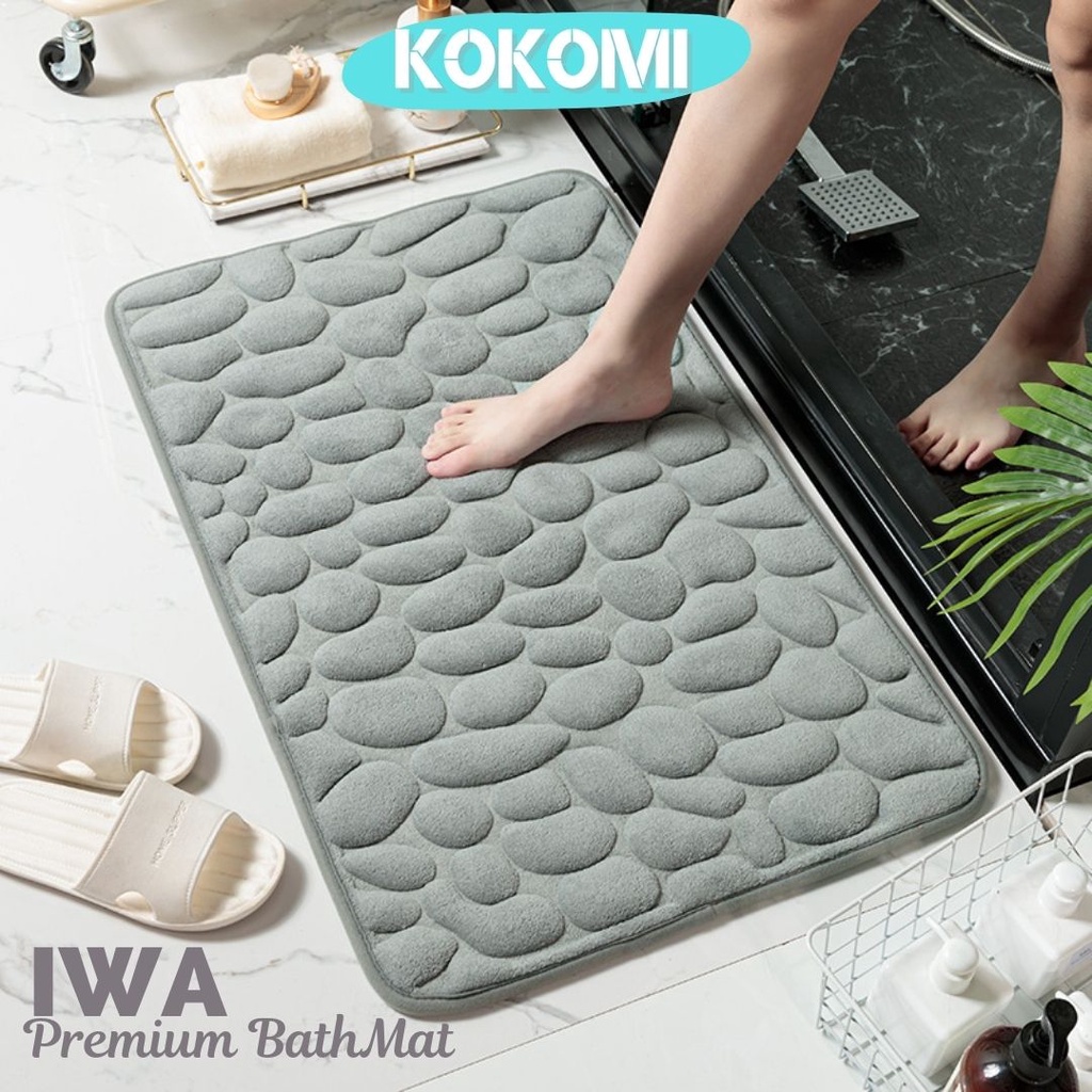 Jual KOKOMI Premium Keset Memory Foam IWA Keset Kamar Mandi Tebal ...