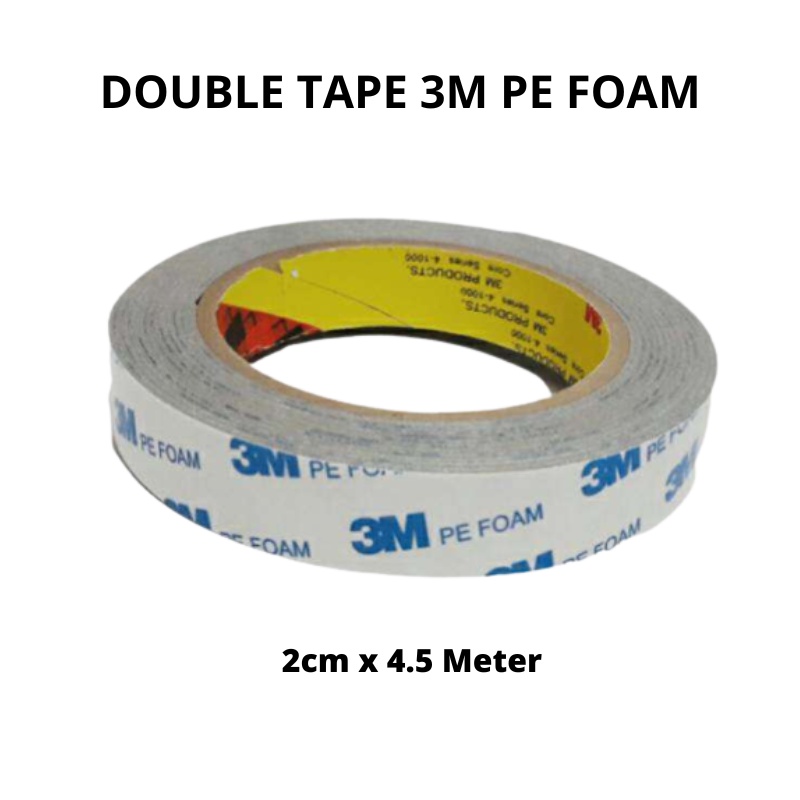 Jual Double Tape 3M PE Foam Busa / 3M PE Foam Tape 2cm x 4.5 Meter | Shopee Indonesia
