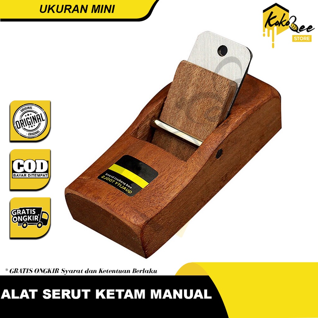 Jual alat mesin ketam serut kayu mini manual hand planer trimming plane ...